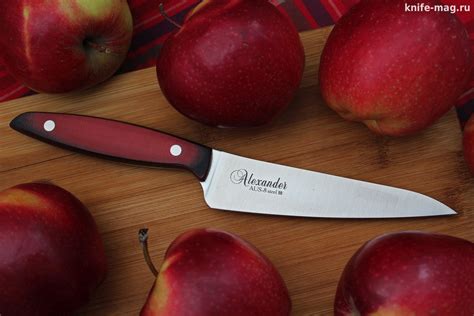 Купить нож Кухонный нож Alexander M AUS-8 Red G-10, Russo Knives