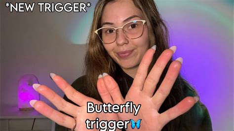 ASMR **NEW TRIGGER** BUTTERFLY TRIGGER🦋(hand-movements + mouth sounds ...