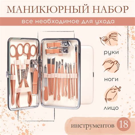 Набор инструментов для маникюра Leroll Кейс для педикюра и маникюра ...