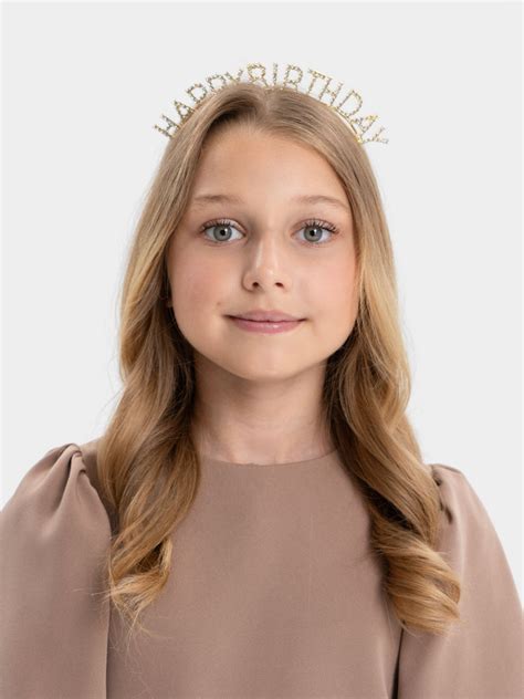 Ободок на голову Happy Birthday, Цвет Золотой - купить с доставкой по ...