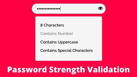 How to Create Password Strength Checker / Password Policy Validation using HTML, CSS ...
