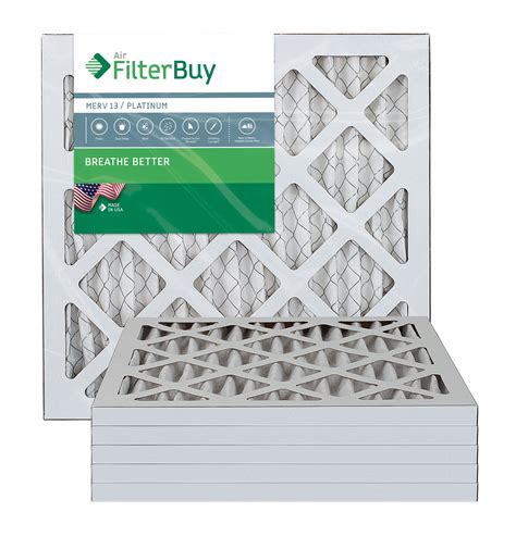 AFB Platinum MERV 13 14x14x1 Pleated AC Furnace Air Filter. Pack of 6 ...
