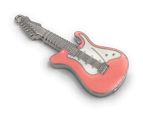 Gitarre Musikinstrument Elektrogitarre silber pink rosa Glitzer Strass ...