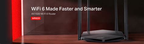 Mercusys MR60X AX1500 WiFi 6 Router | Dual Band 1500 Mbps Wireless 1.5 ...