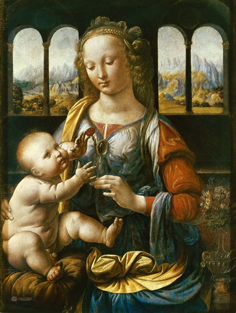 Leonardo Da Vinci: Madonna of the Carnation | Da vinci painting ...
