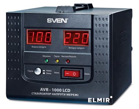 Стабилизатор напряжения Sven AVR-1000 LCD купить | ELMIR - цена, отзывы ...