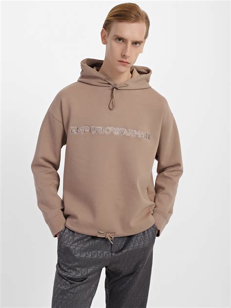 Худи Emporio Armani 3R1MBC-1JHSZ-0144 для мужчин Бежевый - купить в ...