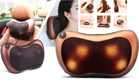 Купить Массажная подушка подголовник Massage pillow массажер для спины ...