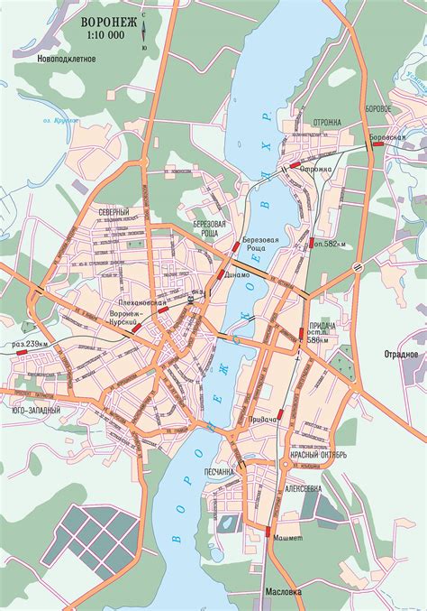 Воронеж на карте мира / Подробные карты Воронежа / Карта отелей