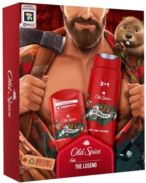 Подарочный набор Old Spice Lumberjack Bearglove Гель для душа 3-в-1 250 ...