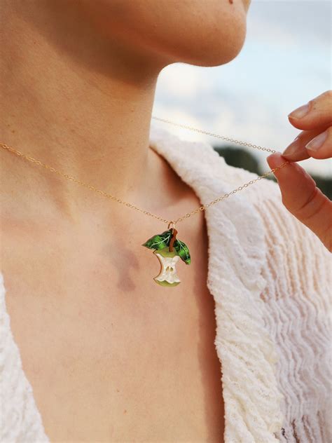 Apple Necklace in Green