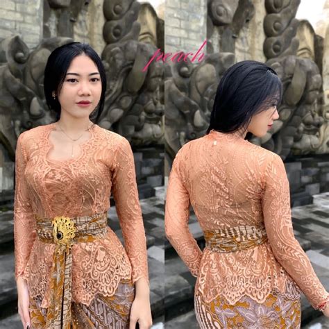 Jual Kebaya bali jadi brokat semi prancis metalik premium special jumbo ...