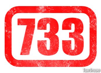 733 Text Effect and Logo Design Number