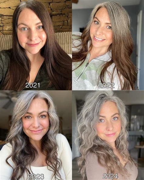 4 years of embracing my silver hair 🩶👩🏻‍🦳