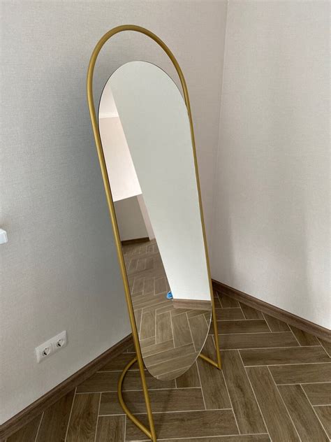 Зеркало напольное овальное в золотой раме 163 х 54 см Еvelum Gold ...
