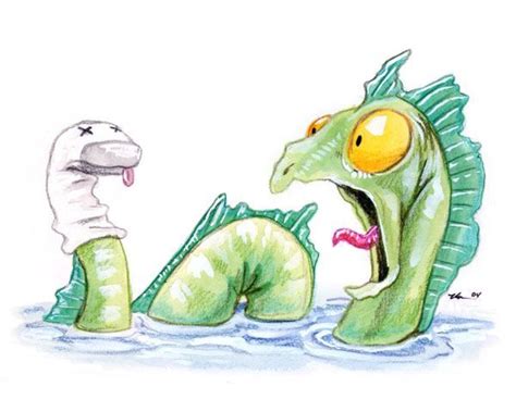 Nessy. | Cute drawings, Funny illustration, Illustration art