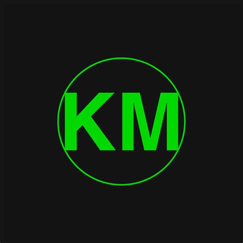 KM company name initial letters monogram. 20291260 Vector Art at Vecteezy