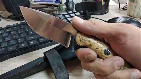 Нож "Лиса" ,сталь х12мф,карельская береза ,цельнометаллическая.Цена с ...