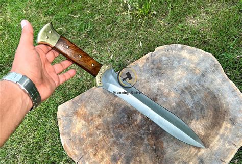 Espada griega Xiphos Full Tang, espada de acero al carbono hecha a mano ...