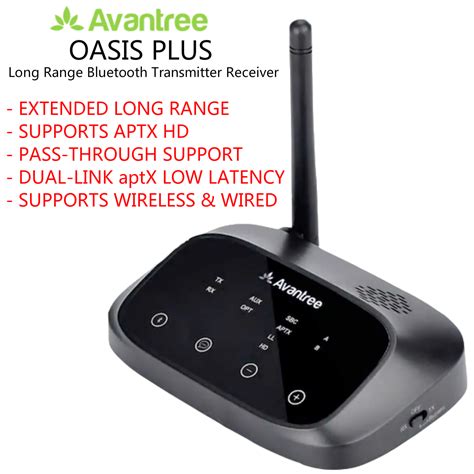 Avantree TC-500P Oasis Plus Long Range Bluetooth Transmitter and Receiver