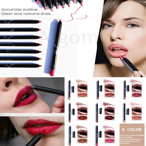 AIGOMC 8pcs lipstick pencil Colorful Matte Waterproof Long Lasting Lips ...