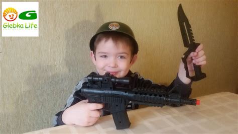 Детское оружие, детский пистолет. Игрушки для мальчика. Child weapons ...
