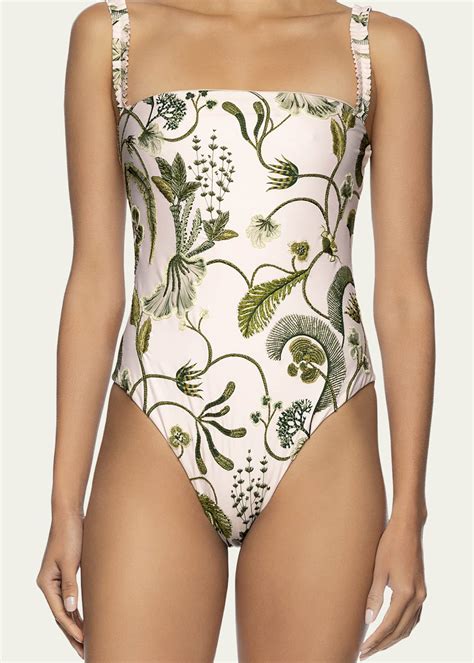 Agua by Agua Bendita Limon Habitat Ruffled One-Piece Swimsuit ...