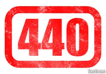 440 Text Effect and Logo Design Number