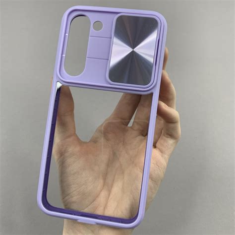 Чехол для Samsung Galaxy S23 Plus прозрачный чехол со шторкой для ...