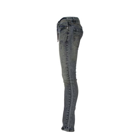 Black Denim Raw Skinny Men's Jeans