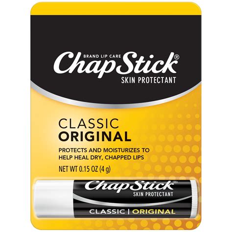ChapStick Classic (Regular Flavor, 0.15 Ounce) Skin Protectant Lip Balm ...