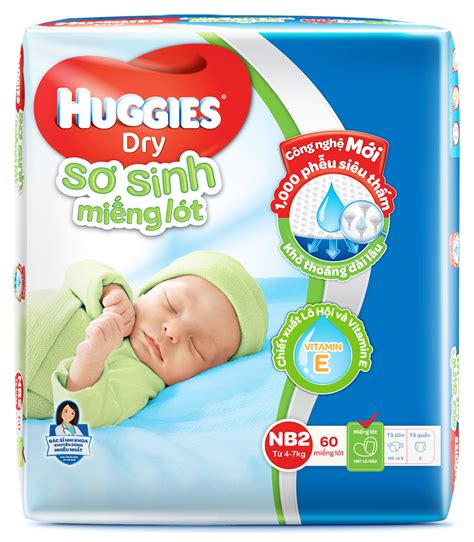 Huggies Newborn 2, 60 miếng (4-7kg)