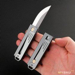 Небольшой гравитационный нож с алюминиевой рукоятью