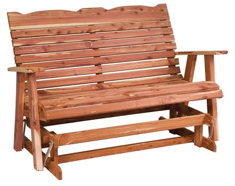 Cedar Outdoor Wood Furniture Glider from DutchCrafters Amish Furniture