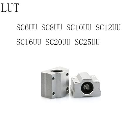 4pcs SC6UU SC8UU SC10UU SC12UU SC16UU SC20UU SC25UU 12mm linear motion ...