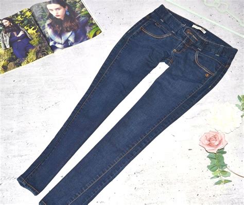 Object granatowe JEANS DENIM rurki KLASYCZNE wygodne 40 L - 15227844795 ...