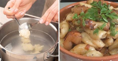 Галушки с луком и шкварками - Со Вкусом