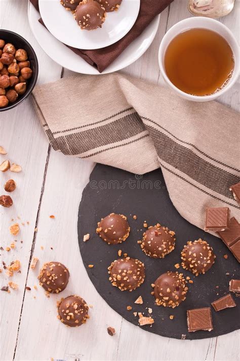 Chocolate truffles. stock photo. Image of biscuit, gastronomy - 114330450