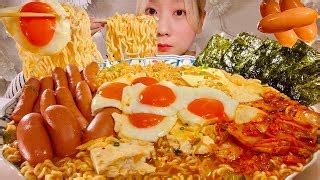 Asmr Korean Spicy Shin Ramyun Tumba Mukbang Eating Sounds English ...