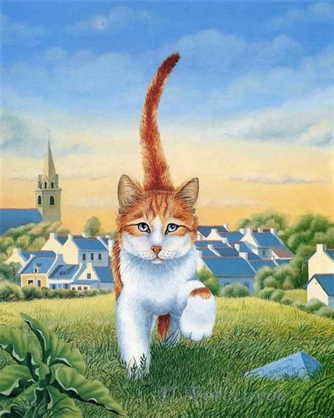 Кошачий мир Bernard Vercruyce (126 работ) » Картины, художники ...