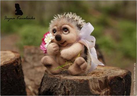 ЕЖИК в технике сухое валяние. Мастер-класс - Russian-Handmade.com