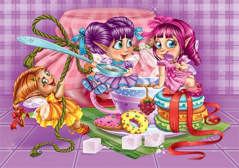 Иллюстрация Конфетные феи. в стиле компьютерная графика