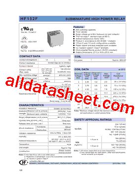 HF152F-T/012-1HTQXXX Datasheet(PDF) - Hongfa Technology