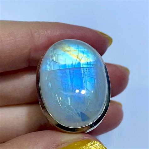 Редкий Радужный лунный камень премиум, Индия, серебро 925 купить в ...