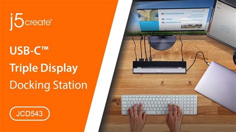 JCD543 USB C™ Triple Display Docking Station - YouTube