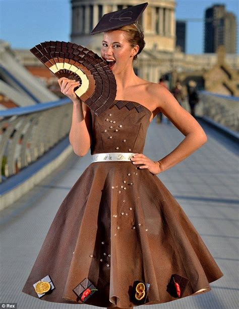 Scottish designer creates dress entirely made entirely from chocolate ...