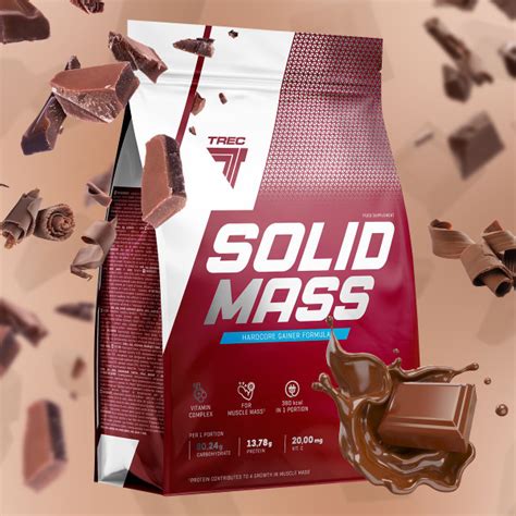 Европейский гейнер Solid Mass шоколад Trec Nutrition белки и углеводы ...