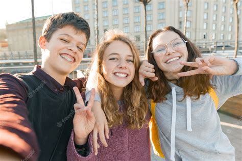 Premium Photo | Portrait of three friends