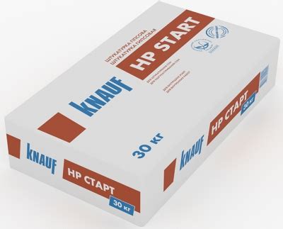 Кнауф HP START, Гипсовая стартовая штукатурка 10-30 ММ, 30КГ.