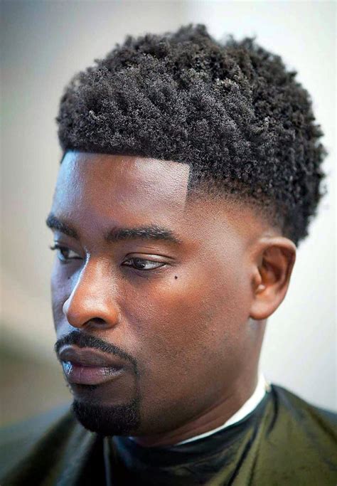 Curly Afro Fade Haircut Black Men